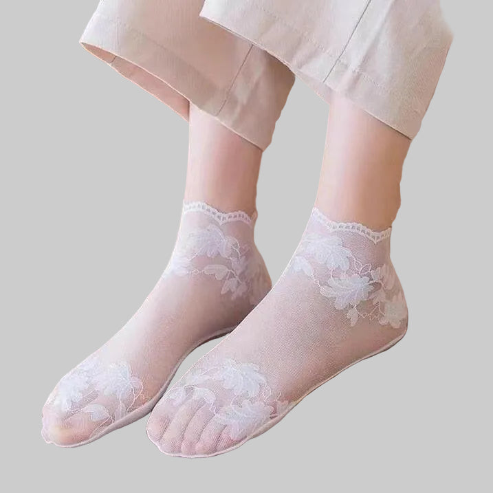 Best Seller Women’s Lace Socks – Elegant, Breathable & Stylish Dress ...