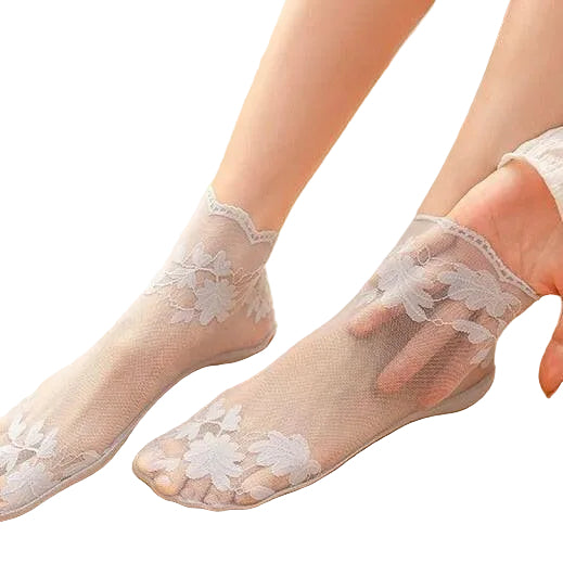 Best Seller Women’s Lace Socks – Elegant, Breathable & Stylish Dress ...